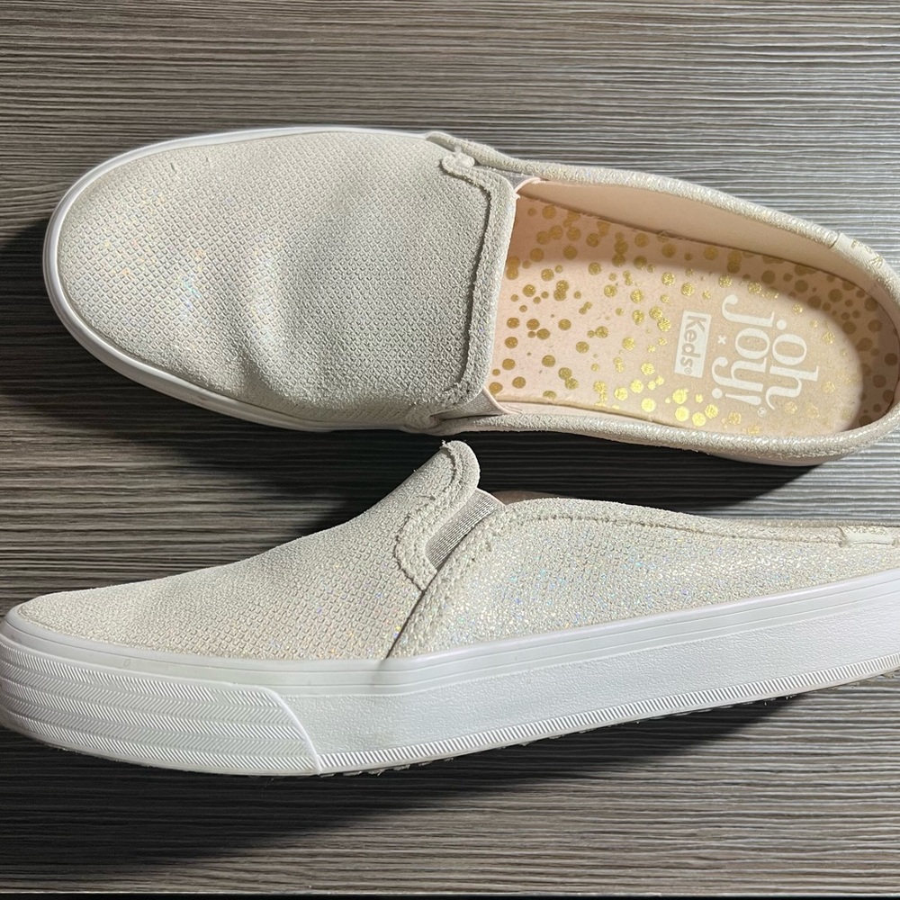 Oh Joy! Keds Special Edition Off-White Sparkly Slides - Gem